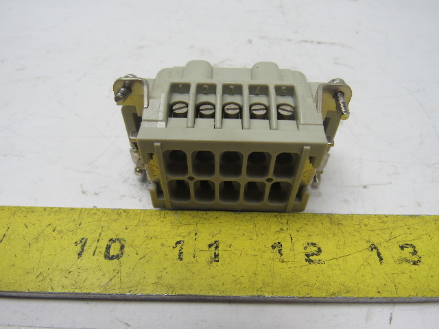Harting HS12 10 Pin Male Connector 16A 400V | Bullseye Industrial Sales