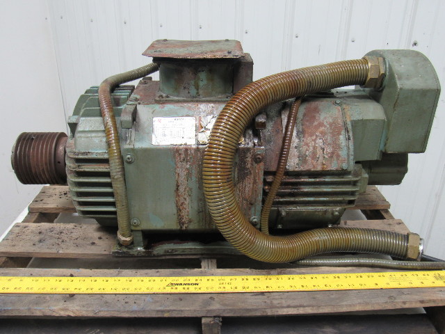 Yasawa Type GEER-K CNC Spindle DC Motor From Okuma LC20-2SC 15-22 KW ...