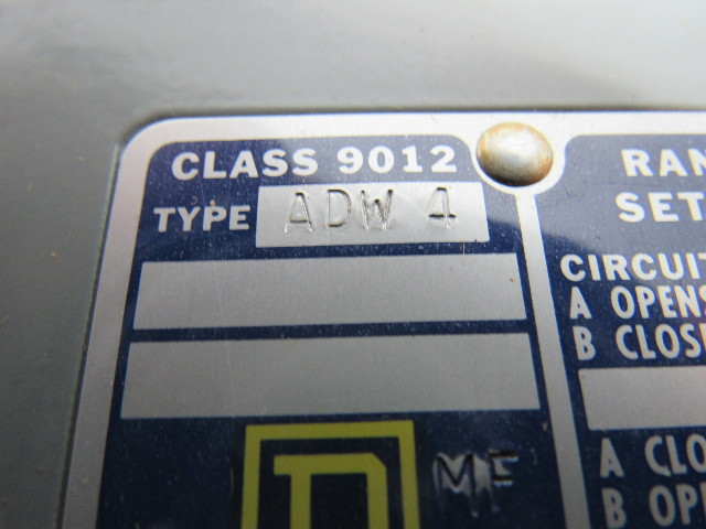 Square D ADW-4 Class 9012 Industrial Pressure Switch Set 1600-1700PSI | Bullseye Industrial Sales