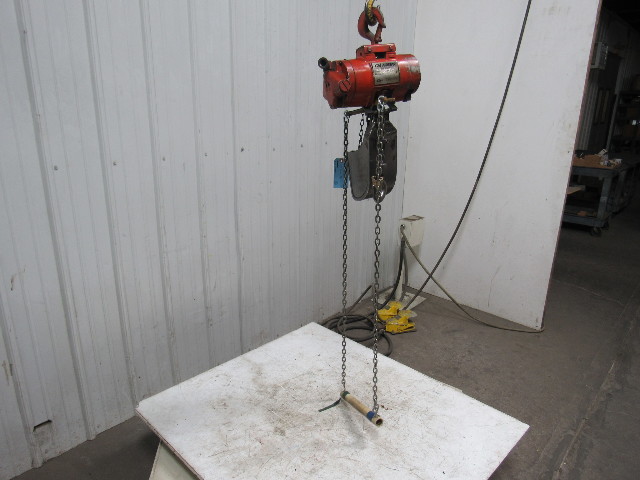 CM 74010 1/4 Ton 500lb Air Pneumatic Chain Hoist 16' Lift 60 FPM ...