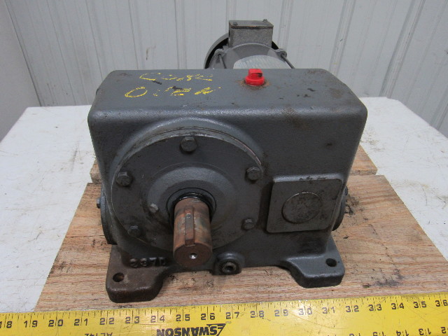 EMERSON ELECTRIC WC0252 1/4HP DC Motor & Gearbox 90V 2.8A 56C 1750RPM ...