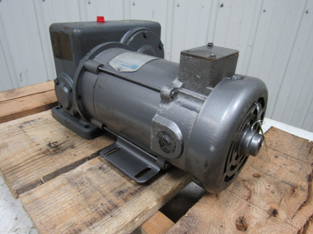 EMERSON ELECTRIC WC0252 1/4HP DC Motor & Gearbox 90V 2.8A 56C 1750RPM ...
