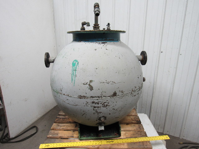 Spherical Steel Pressure Tank Vessel Est. 140 GAL. W/Base Mount 10' Cir ...