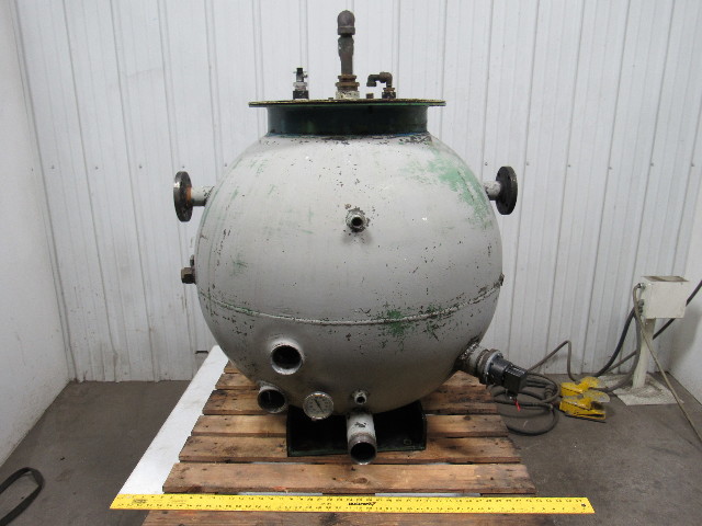 Spherical Steel Pressure Tank Vessel Est. 140 GAL. W/Base Mount 10' Cir ...