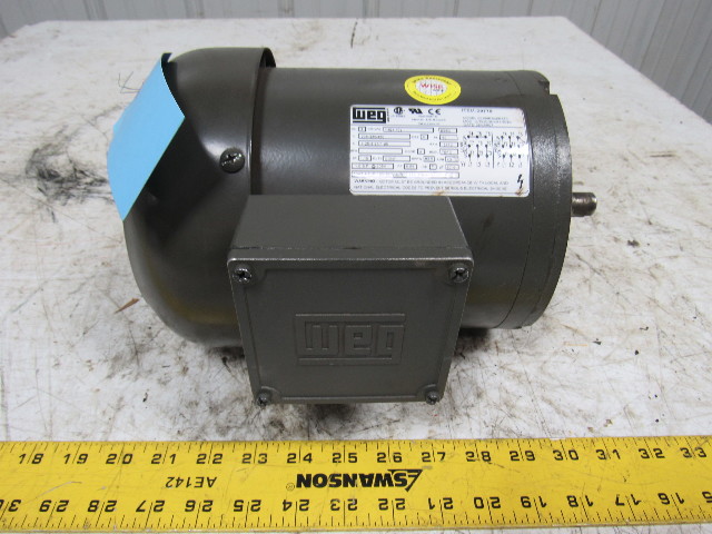 WEG 00156ES3EB56C 1-1/2" HP Electric Motor 3PH 208-230/460V 3440RPM ...
