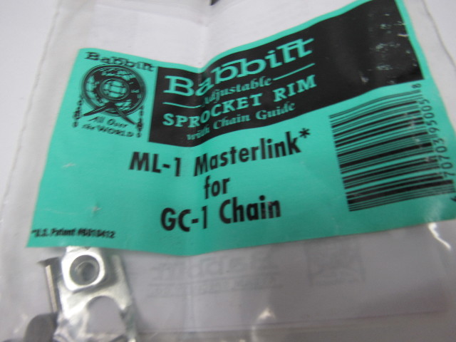 Babbitt ML-1 Master Link For GC-1 Chain Lot of 2 | Bullseye Industrial ...