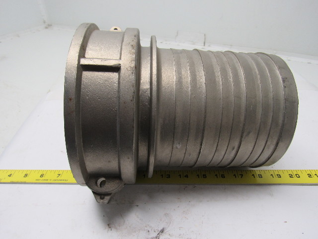 6" Cam-&-Groove Hose Sockets W/Barbed End 304 Stainless Steel No ...