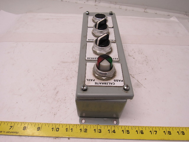 Hoffman E4PB Metallic Enclosure 4 30.5mm Push Button W/pilot and ...