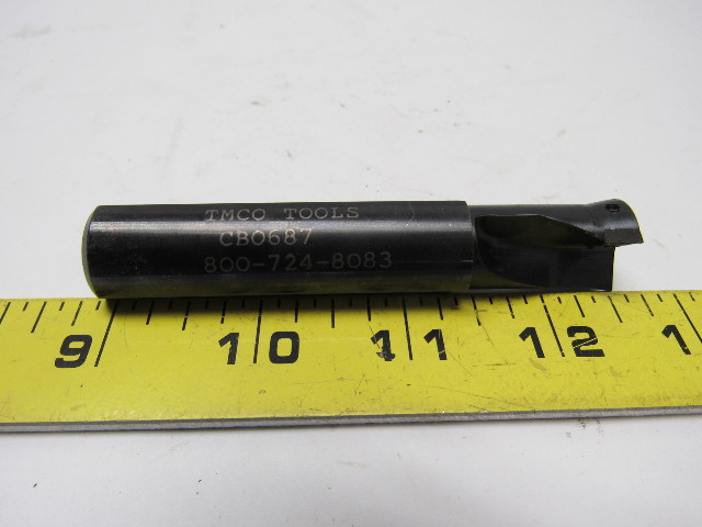 TMCO CB0687 0.687" Indexable Insert Counter Bore 3/4" Shank 1" Flute ...