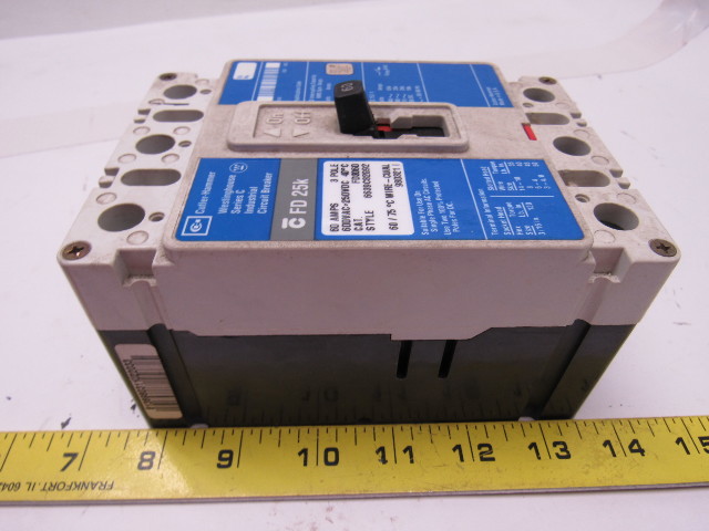 Eaton Cutler Hammer FD3060 Molded Case Circuit Breaker 60 Amp 600 V 3 ...