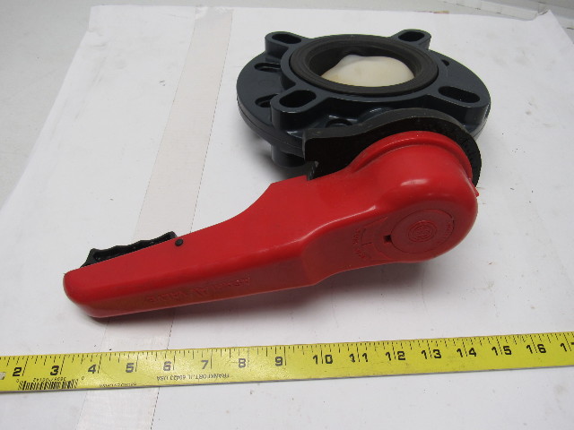 ASAHI 11B6939G 4" Lug Type PVC Butterfly Valve W/Manual Hand Lever ...
