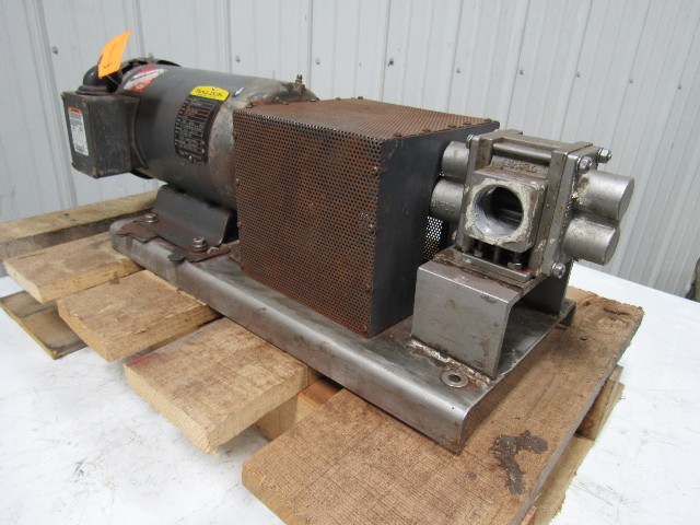 Liquiflo 1-1/4npt Stainless Steel Gear Pump W/3hp Baldor Motor 3 Ph 208 ...