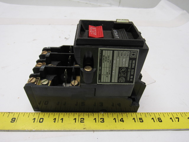 Square D 2510 MB0-2 AC Manual Starter Open Type Nema Size M-0 3 PH 3 ...