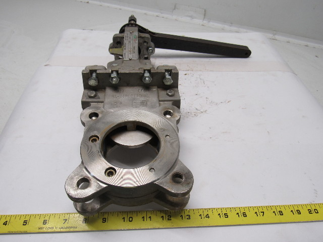 TechnaFlow SB1700B Stainless Steel 3" Knife Gate Valve Ratchet Handle ...