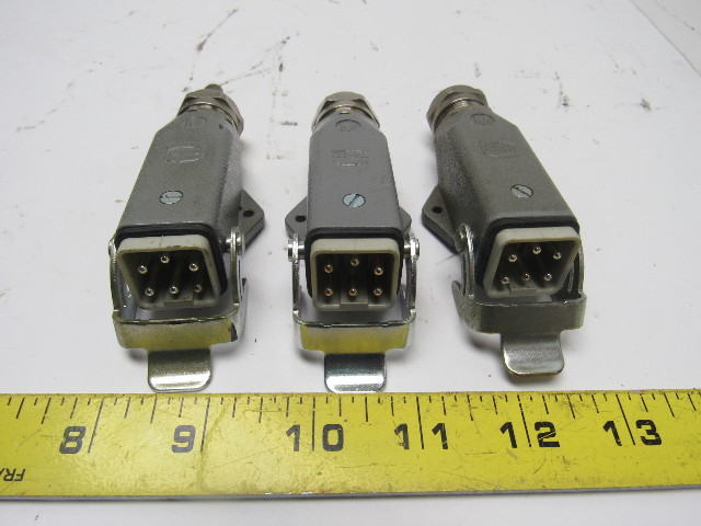 Harting Han 3A PG11 Side Entry Surface Mount Hood W/Q5/0-M Insert Lot ...