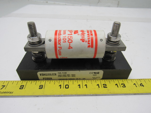 Ferraz Shawmut A70P150-4 Amptrap 150A 700V Fuse w/ P266A Fuse Holder ...