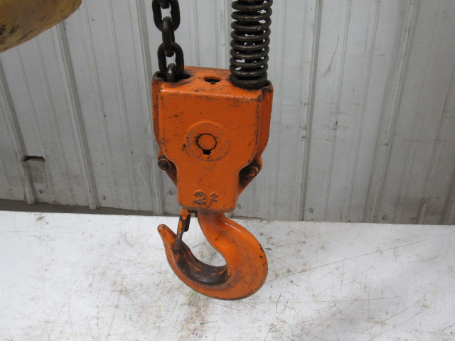 BEEBE LE3S020M4 2 TON Powered Trolley Chain Hoist Crane 20' Lift 220 ...