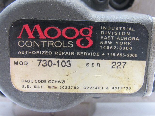 Moog Controls 730-103 Pilot Operated 2 Stage Flow Control Servo Valve ...