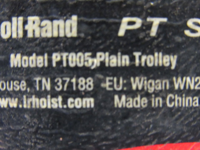 Ingersoll Rand PT005-8 1/2 Ton (1000LB) Manual Push-Pull Hoist Trolley ...