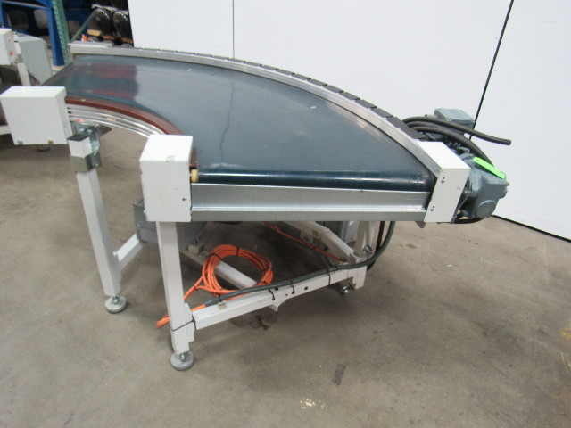 TRANSNORM TS1500-80A 90 Degree Powered Flat Belt Conveyor 2-285FPM ...