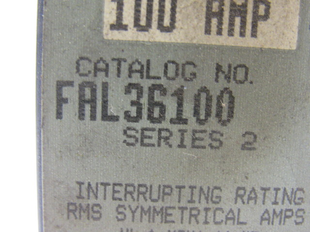 Square D FAL36100 Series 2 100A Circuit Breaker 600V 3 Pole | Bullseye ...