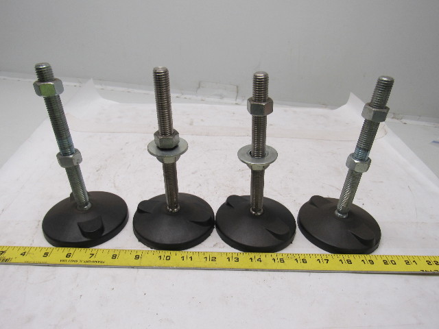 Valu-Guide Leveler Base 4-1/8" Dia W/5/8-11 Threaded Shaft 8" OAL Lot ...