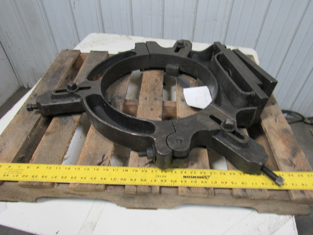 Vintage Metal Lathe Hinged Steady Rest 14-7/8" ID 15" X 4" Base Plate ...