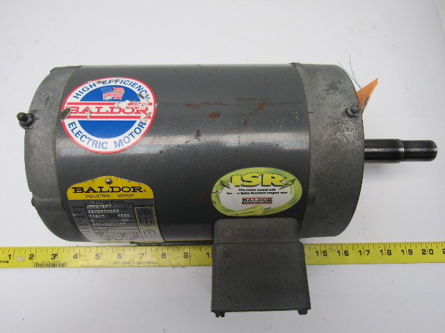 Baldor JMM3158T 3Hp Electric Motor 208-230/460V 3Ph 145JM Frame 3450 ...
