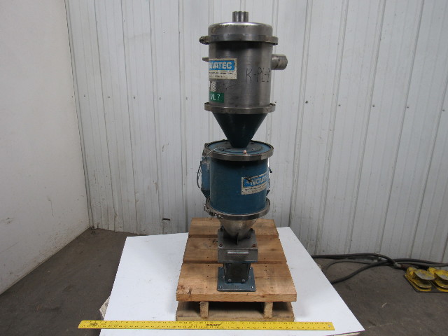 NOVATEC Screw Drive Additive Feeder W/ 30Lb Hopper & Vacuum Canister ...