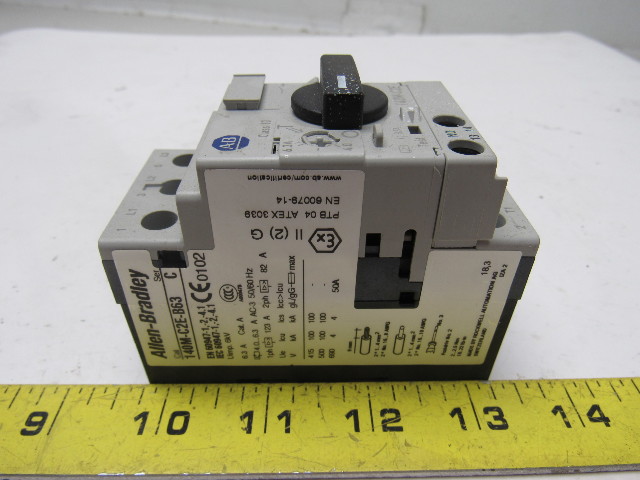 A-B Allen Bradley 140M-C2E-B63 Motor Protection 6.3A C Frame, 3P DIN ...