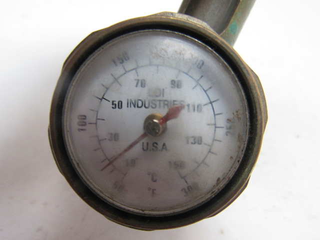 LDI Industries Brass Liquid Thermometer Sight Indicator Gauge ...