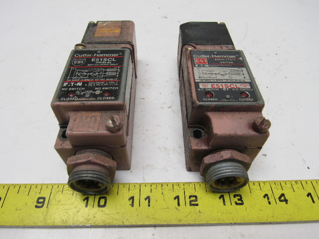 CUTLER HAMMER E51SCL & E51DT1 Switch Body & Proximity Head Lot/2 ...
