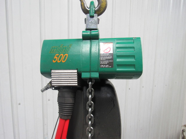 J.D. Neuhaus Mini 500 1100 Lb. Air Hoist 85PSI 18'5" Lift 14' Pendant ...