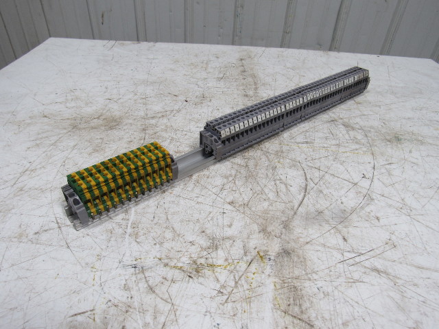 Entrelec 5120-M10/10 Terminal Block 800V 55A W/12 Ground Blocks Lot of ...