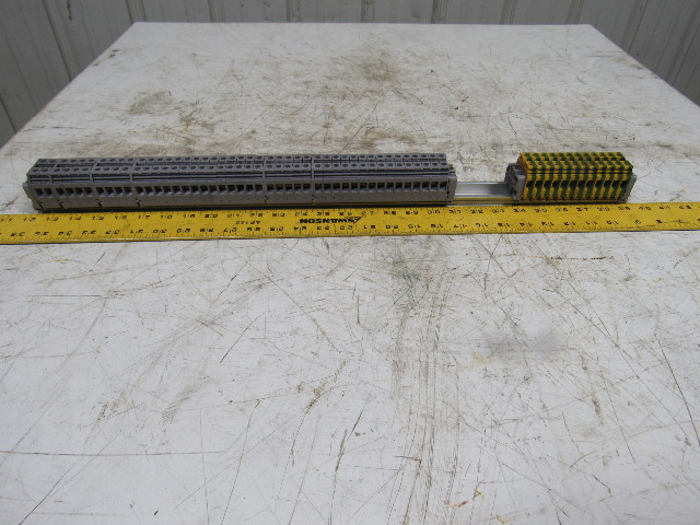 Entrelec 5120-M10/10 Terminal Block 800V 55A W/12 Ground Blocks Lot of ...