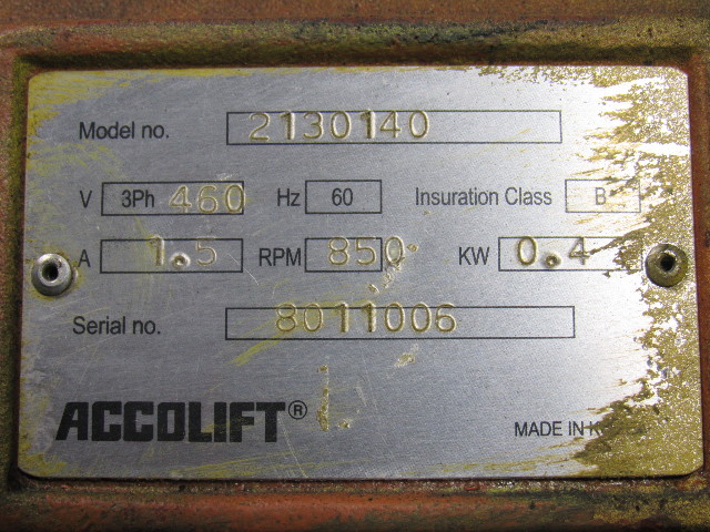 ACCOLIFT 2130140 2 TON Electric Chain Hoist W Power Trolley 18'10" Lift ...