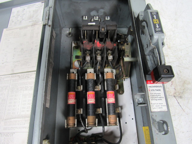 Square D 8538 SBG13 Combination Starter Size O/Fusible Disconnect 30A ...