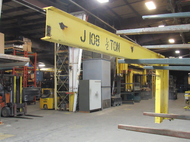 1/2 TON Jib Crane Cantilever Wall Mount 12" x 5" Beam 16' Span ...