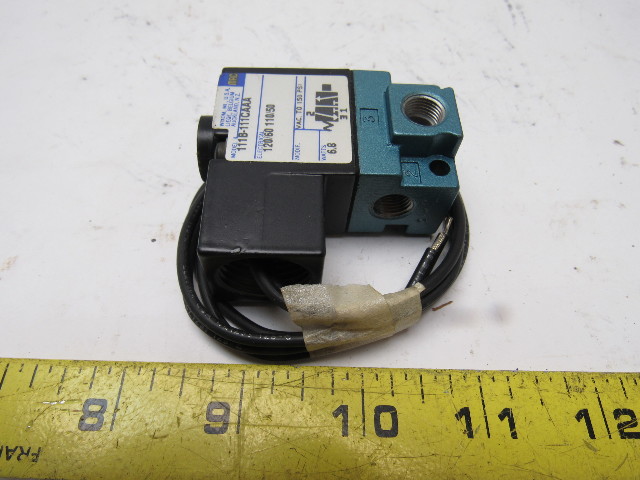 Mac 111B-111CA Pneumatic Solenoid Air Valve 120V 6.8W | Bullseye ...