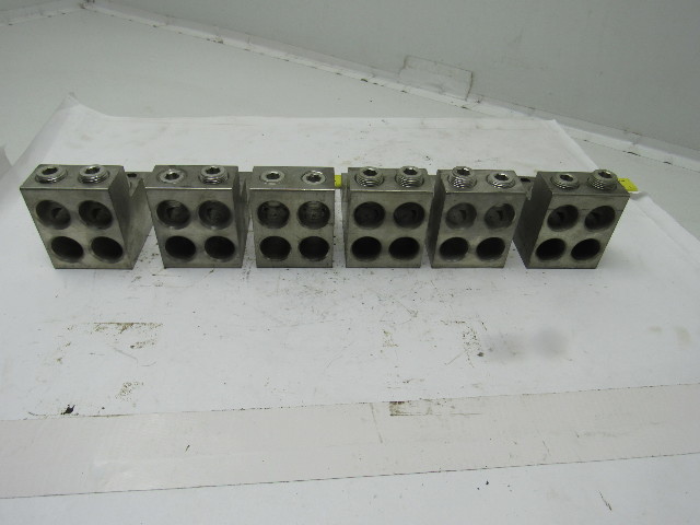 Burndy K22A36U-2 Stacked Panel Lug Aluminum 4-Conductor 2-Hole Mount ...