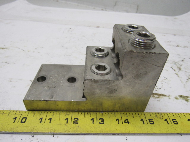 Burndy K22A36U-2 Stacked Panel Lug Aluminum 4-Conductor 2-Hole Mount ...