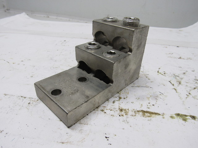 Burndy K22A36U-2 Stacked Panel Lug Aluminum 4-Conductor 2-Hole Mount ...