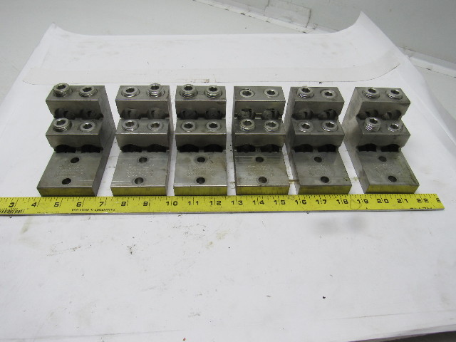 Burndy K22A36U-2 Stacked Panel Lug Aluminum 4-Conductor 2-Hole Mount ...