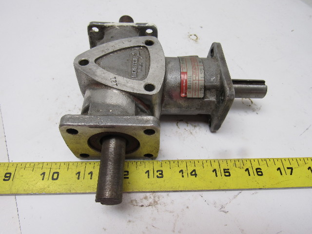 Boston Gear RA1031 Right Angle Double Shaft Speed Reducer Gear Box 1:1 ...