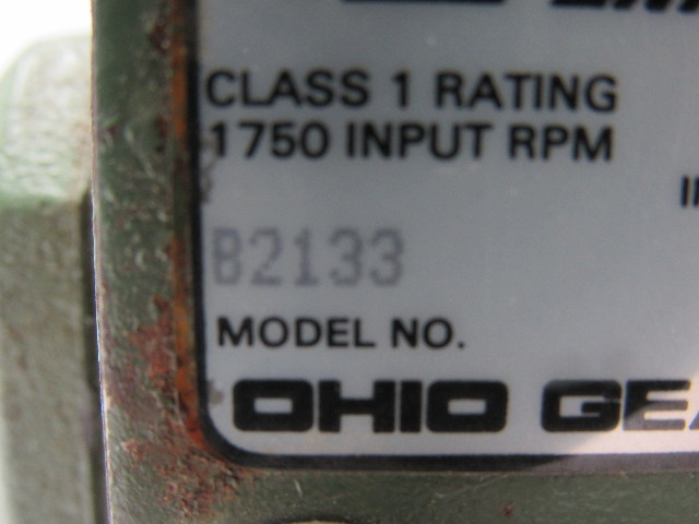 Ohio Gear B2133 Right Angle Gear Box Speed Reducer 60-B Ratio ...