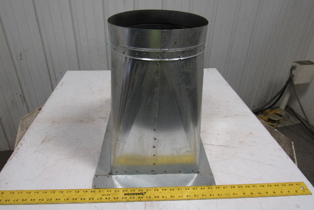 12"Dia. Galvanized Rectangle To Round Transition Duct | Bullseye ...