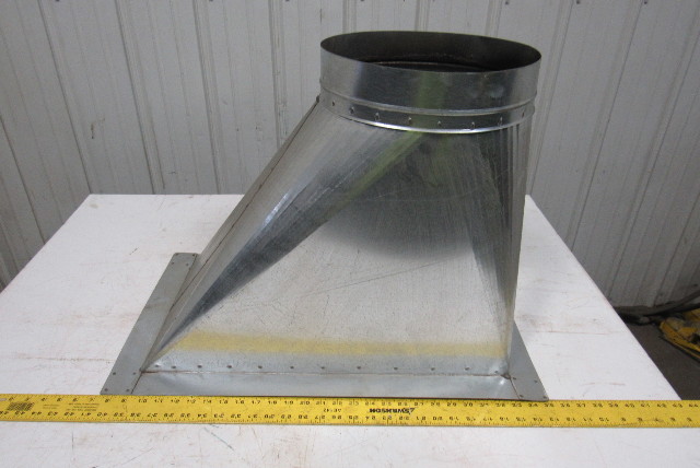 12"Dia. Galvanized Rectangle To Round Transition Duct | Bullseye ...