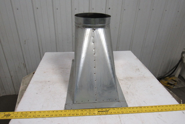 12"Dia. Galvanized Rectangle To Round Transition Duct | Bullseye ...