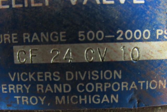 VICKERS CF24 CV10 Relief Valve 500-2000 PSI | Bullseye Industrial Sales