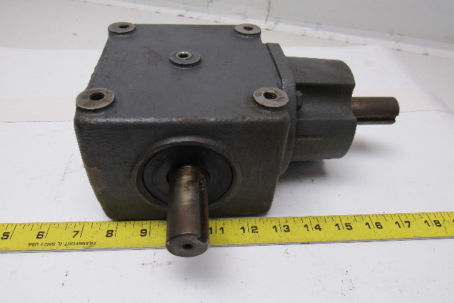 H9 Right Angle Gear Box 1:1 Ratio 1" O.D. Shafts Mounting Holes Top ...